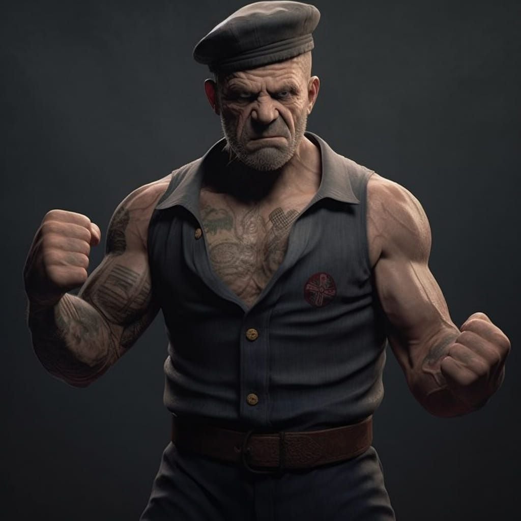 Así se vería "Popeye" en la versión realista según una inteligencia ...