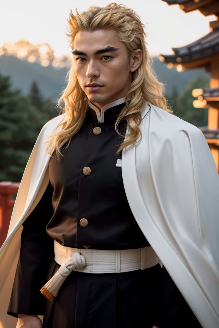 Así se vería Kyojuro Rengoku de Demon Slayer en la vida real, según la ...