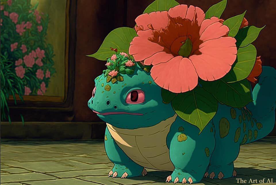 Bulbasaur se transforma en un personaje de Studio Ghibli gracias a la ...
