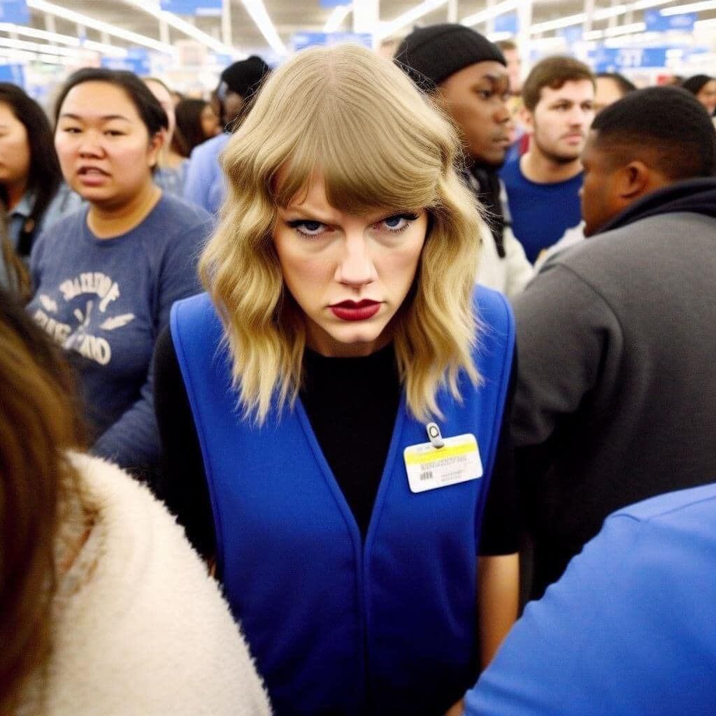 Así se vería Taylor Swift como trabajadora de Walmart en el Buen Fin ...