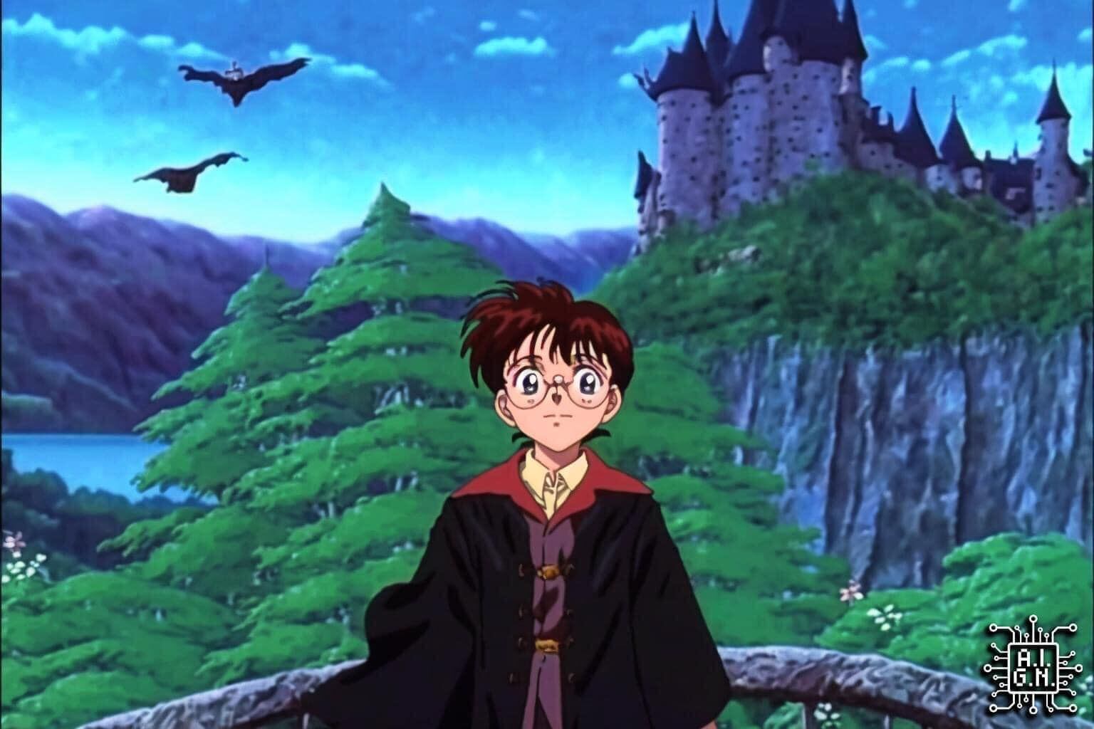 Harry Potter en versión anime: ¿cómo lo imagina la Inteligencia ...
