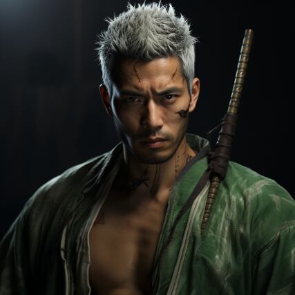 Así se vería Zoro de One Piece en la vida real según la Inteligencia ...