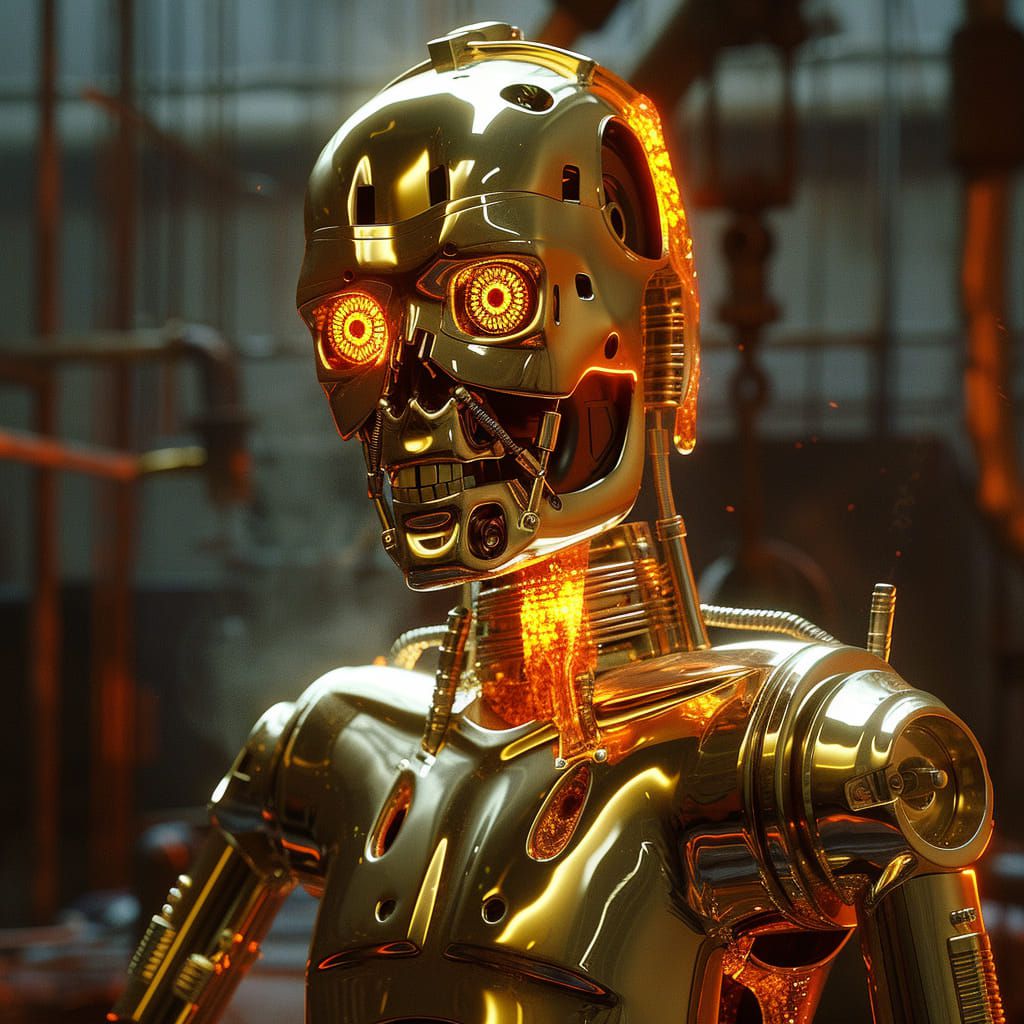 “The Terminator” pero con C3PO como protagonista según una Inteligencia artificial | Hoy Cripto
