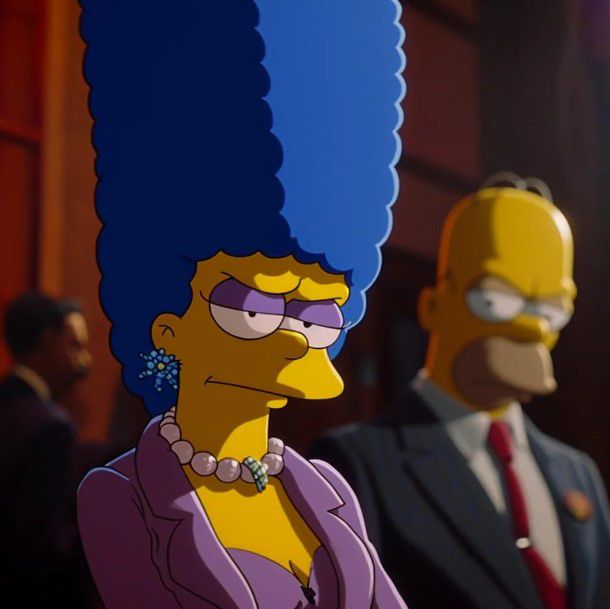 Así se verían los Simpson como una familia de mafiosos al estilo “El ...