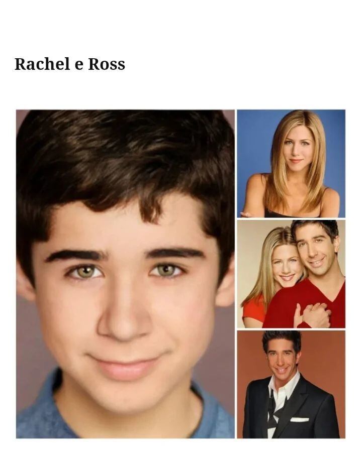 Friends: así se vería un hijo varón de Rachel y Ross según la ...