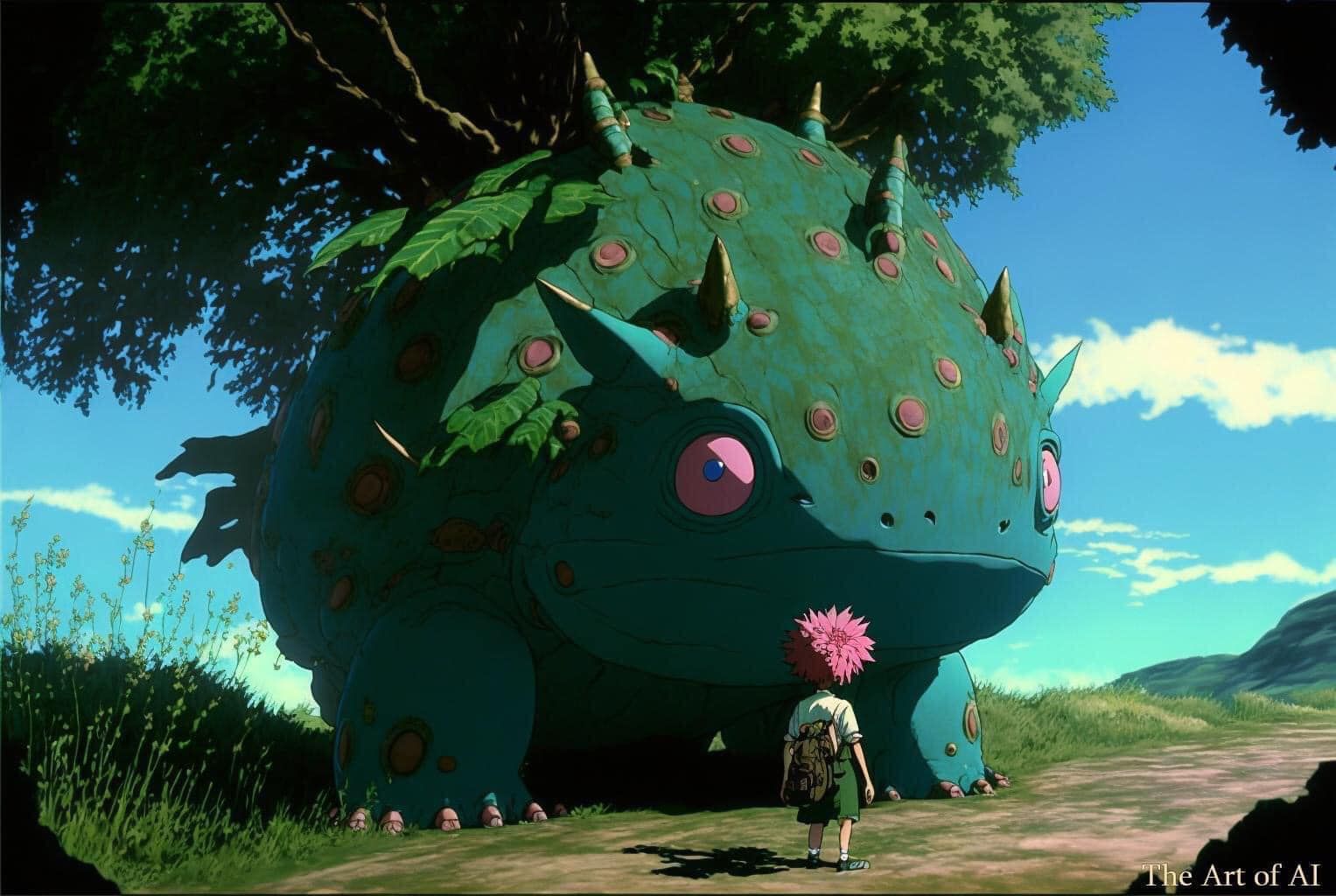 Bulbasaur se transforma en un personaje de Studio Ghibli gracias a la ...