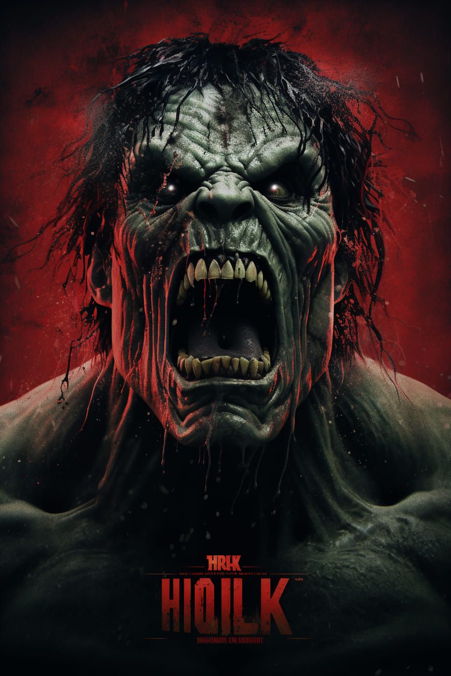 Así se vería Hulk en una película de terror según una inteligencia ...