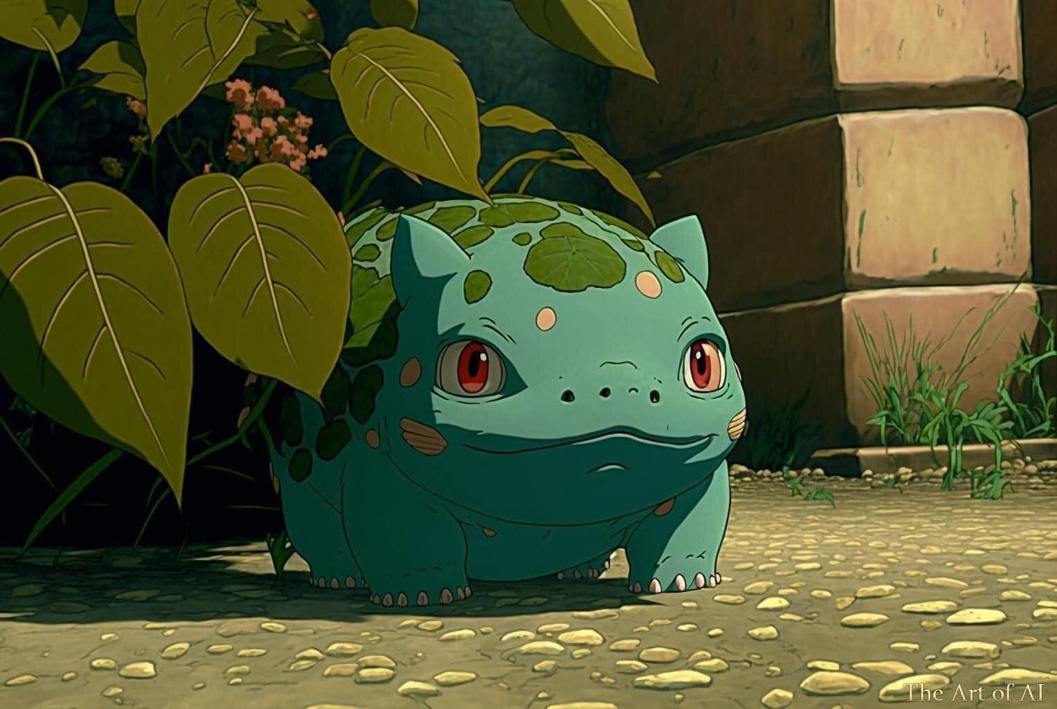 Bulbasaur se transforma en un personaje de Studio Ghibli gracias a la ...