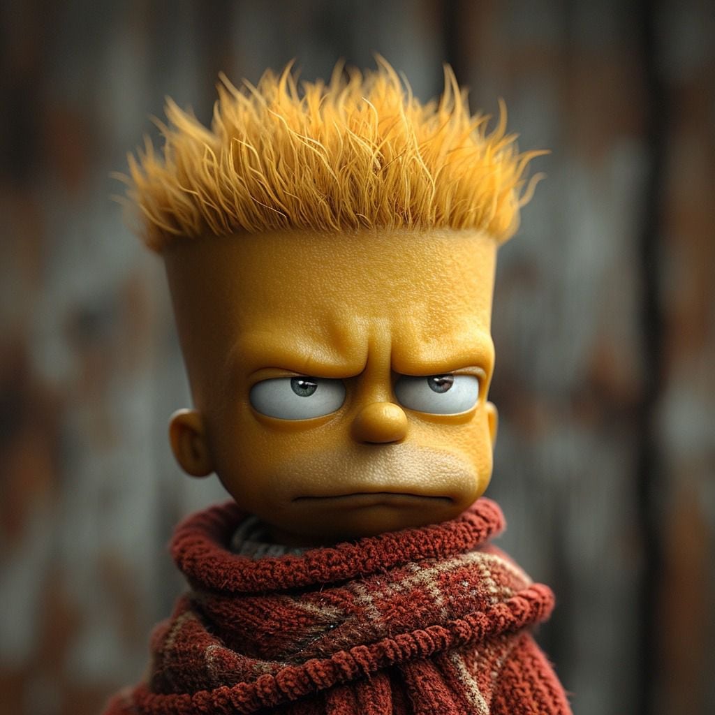 ¿Cómo se vería Bart Simpson en el mundo real? El resultado de la IA te ...