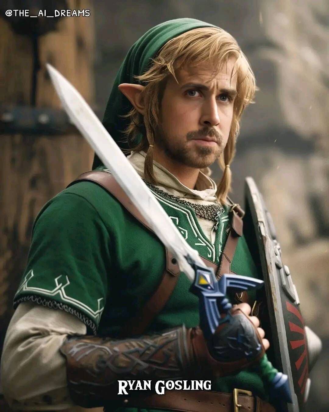 Así se vería Ryan Gosling como Link de “The Legend of Zelda” según una ...