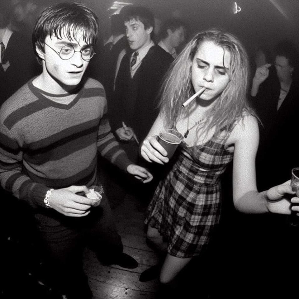 IA: ¿Cómo se vería Hogwarts de Harry Potter en una rave noventero ...