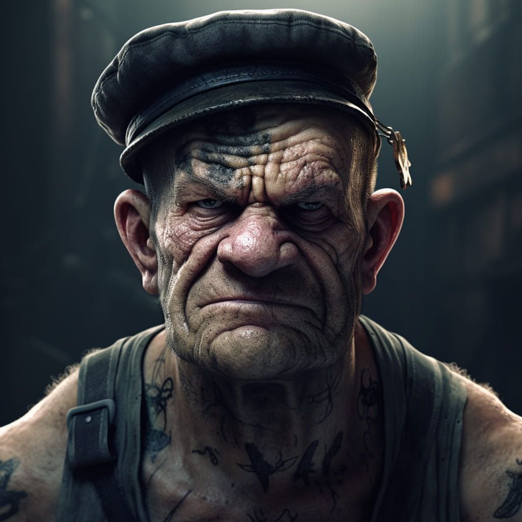 Así se vería "Popeye" en la versión realista según una inteligencia ...