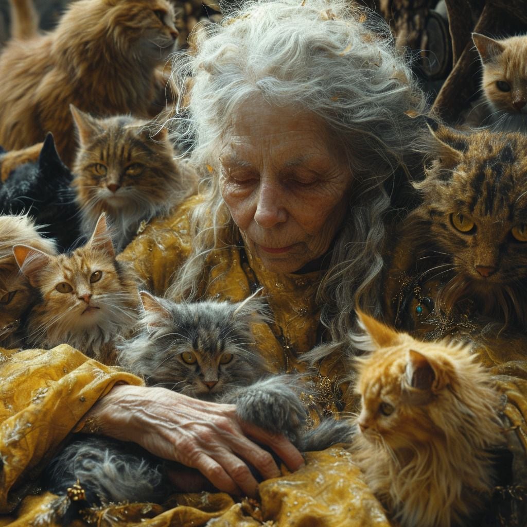 La loca de los gatos de “Los Simpson” cobra vida con estas ...