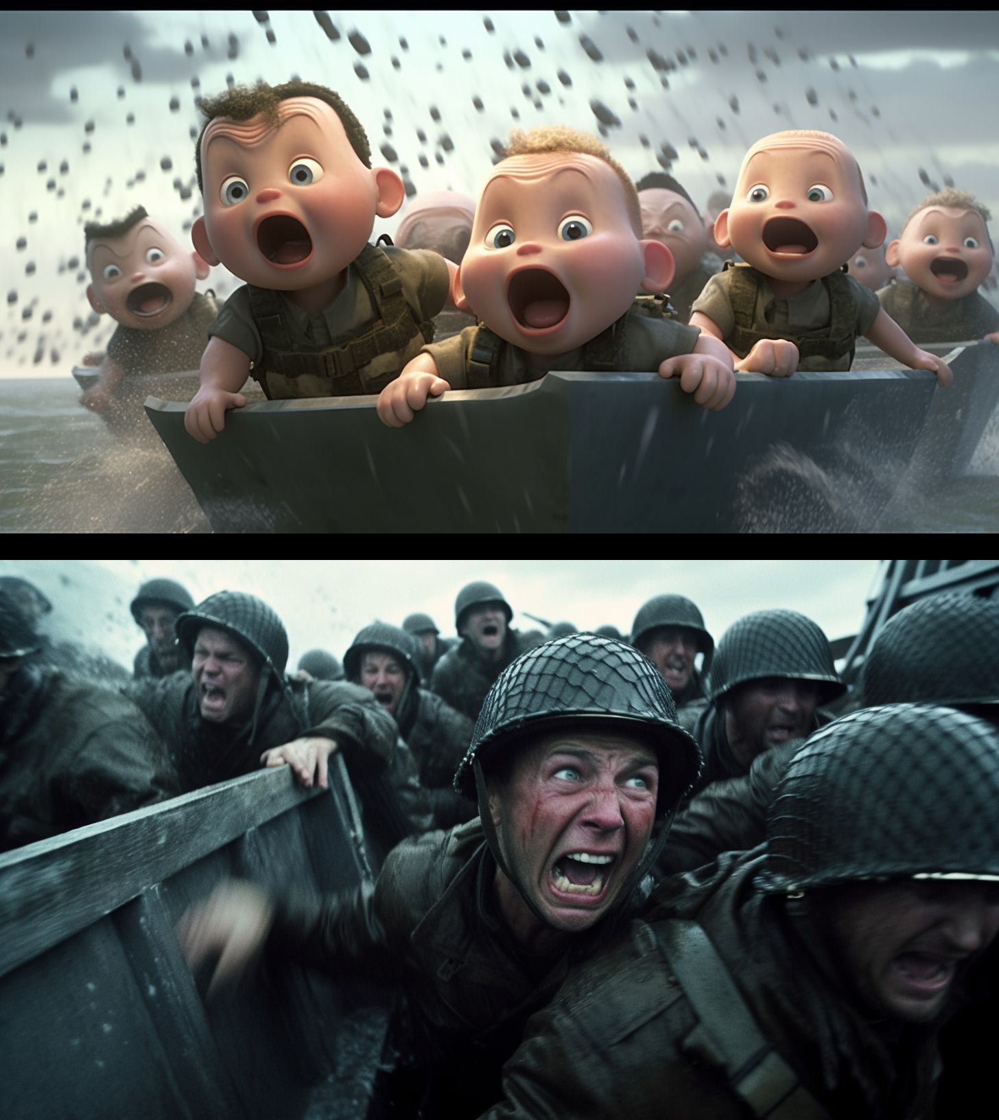 Cómo se vería "Rescatando al soldado Ryan" animada por Pixar según una inteligencia artificial ...