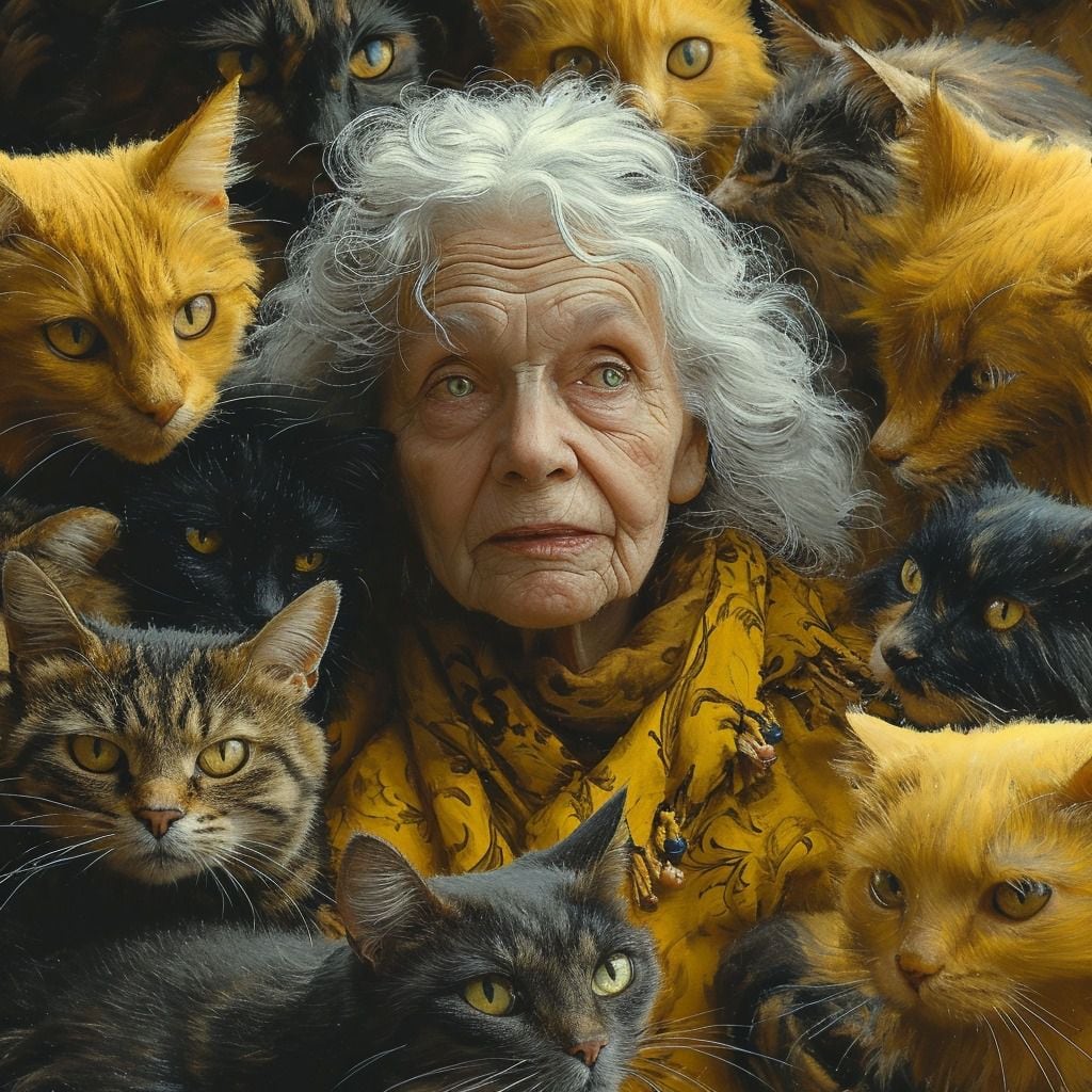 La loca de los gatos de “Los Simpson” cobra vida con estas ...