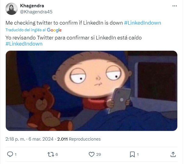 ¡Se cae LinkedIn! Estos son los mejores memes circulando | Hoy Cripto