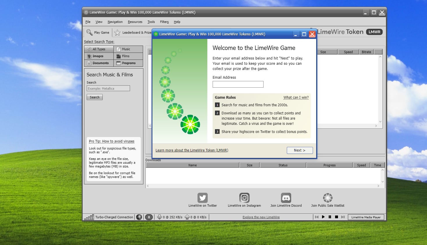 LimeWare regresa con un juego de criptomonedas y mercado de NFT | Hoy ...