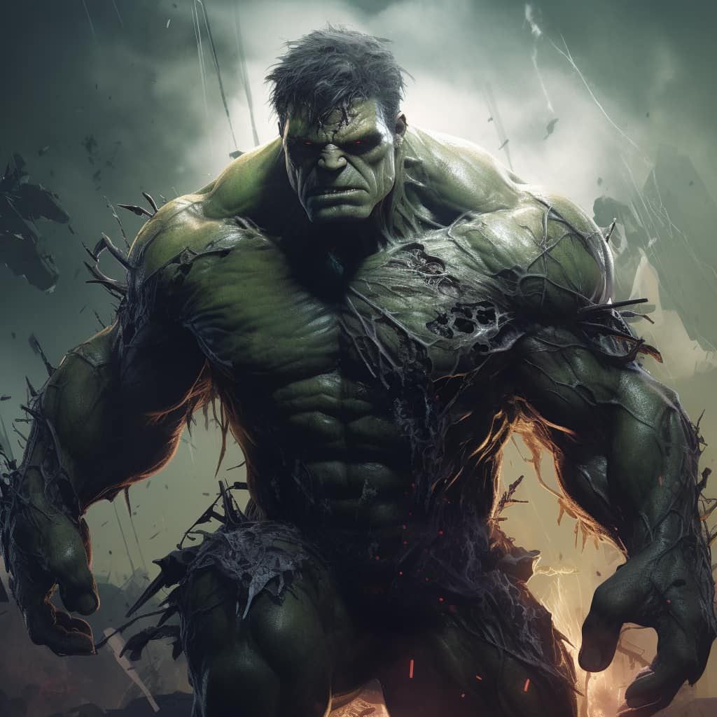Así se vería la fusión de Hulk con Frankenstein según una inteligencia ...