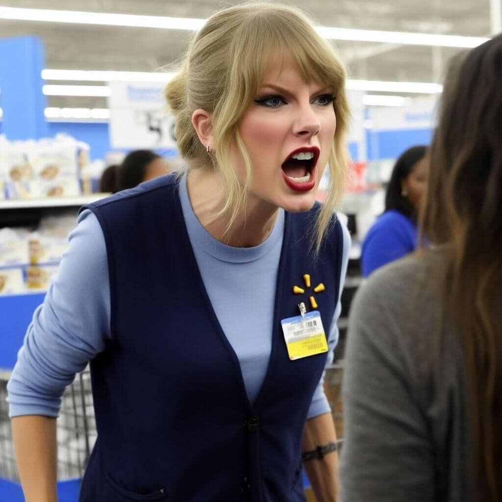 Así se vería Taylor Swift como trabajadora de Walmart en el Buen Fin ...